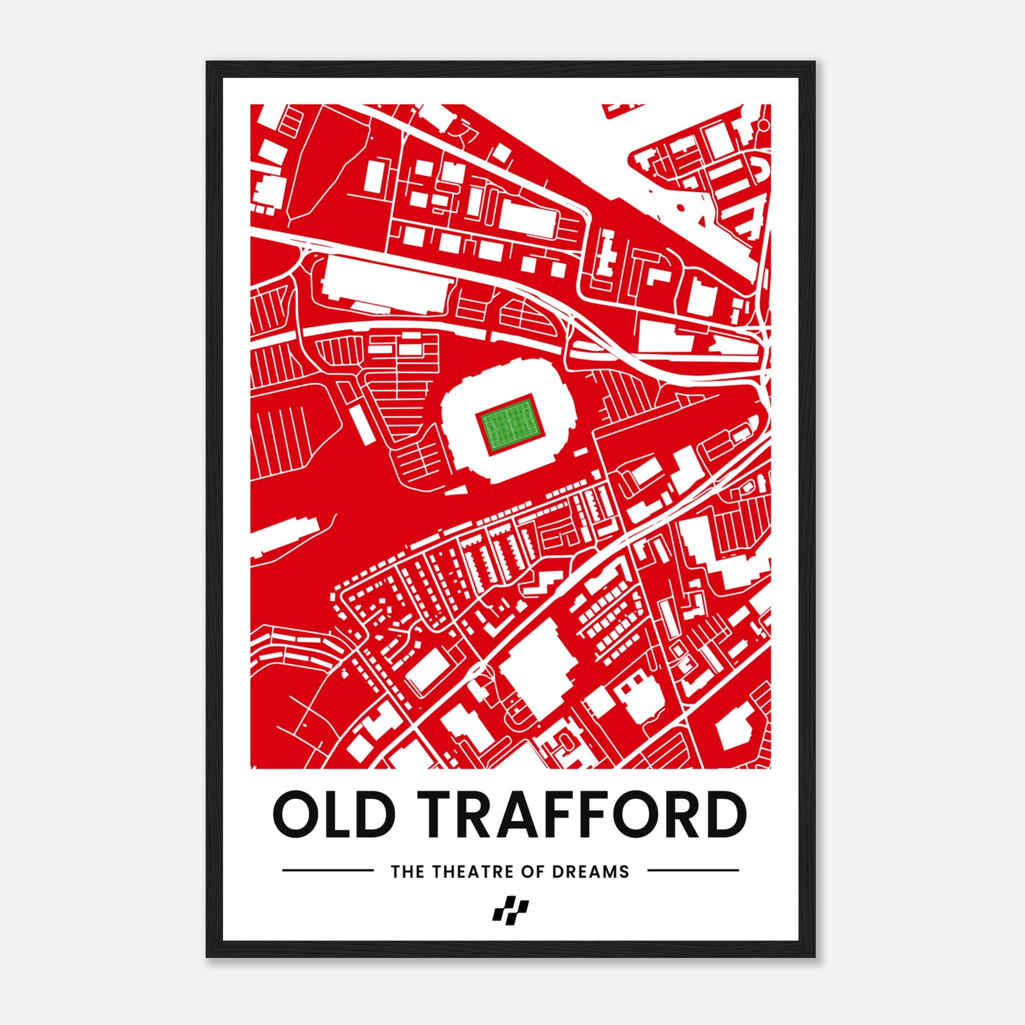Old Trafford Stadium Map Poster - Manchester United – Sport Storiez