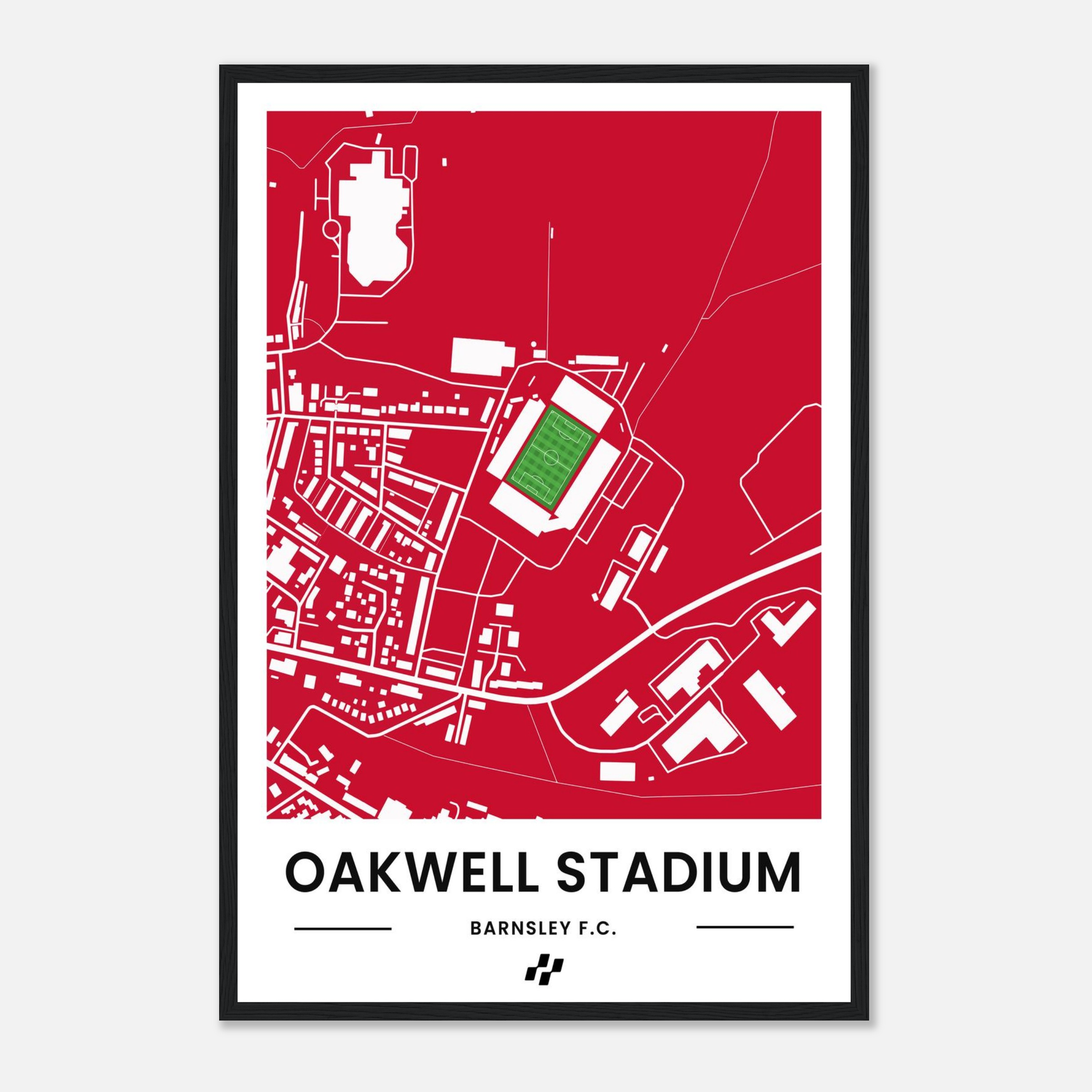 Oakwell Stadium Map Poster - Barnsley F.C. – Sport Storiez
