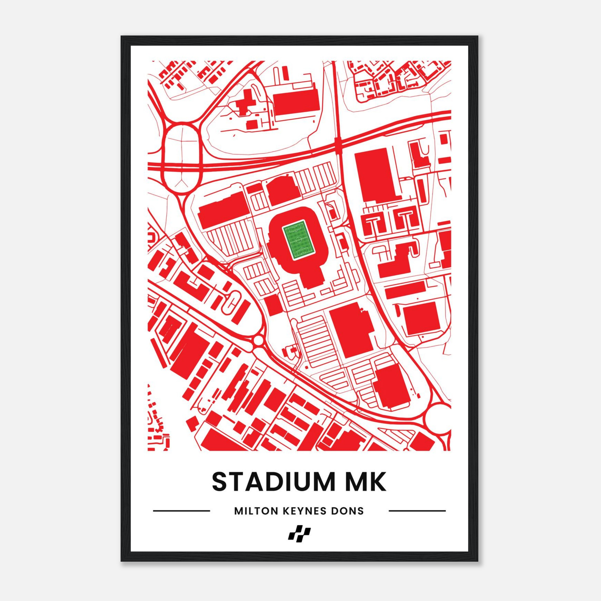 Stadium MK Stadium Map Poster - Milton Keynes Dons – Sport Storiez